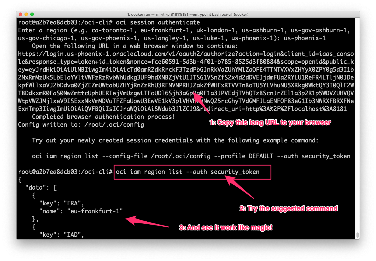 Using The OCI CLI With A Federated User From A Docker Container or Using The OCI CLI With A Federated User From A Docker Container or